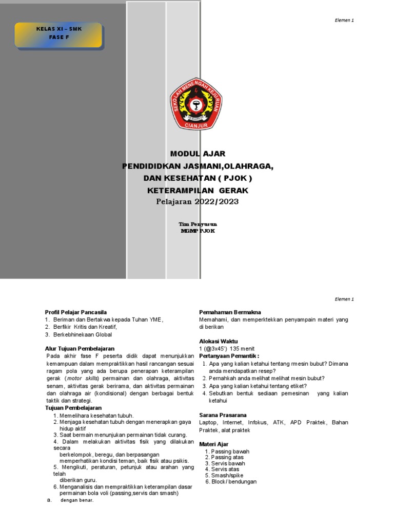 Teknik Dasar dan Strategi Bola Voli | PDF | Karier & Perkembangan