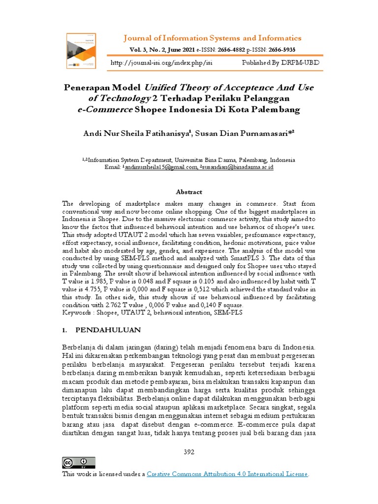 Unified Theory of Acceptence and Use of Technology E-Commerce | Download Free PDF | Computing ...