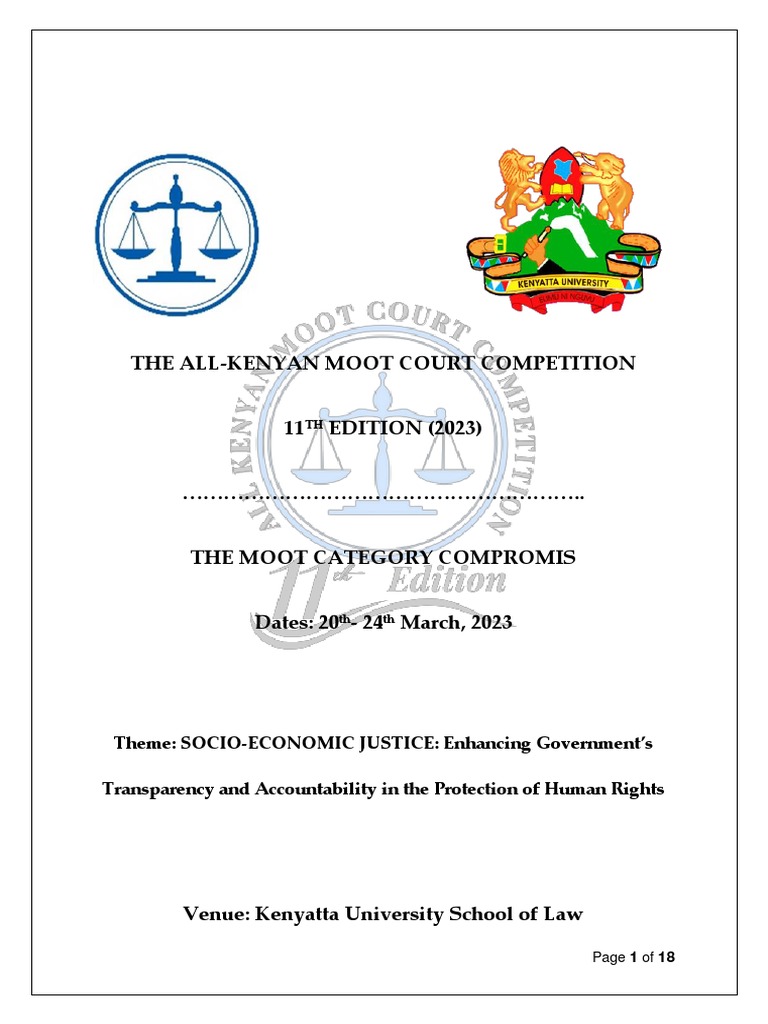 11TH Akmcc Moot Question | PDF | Cost Of Living | Debt