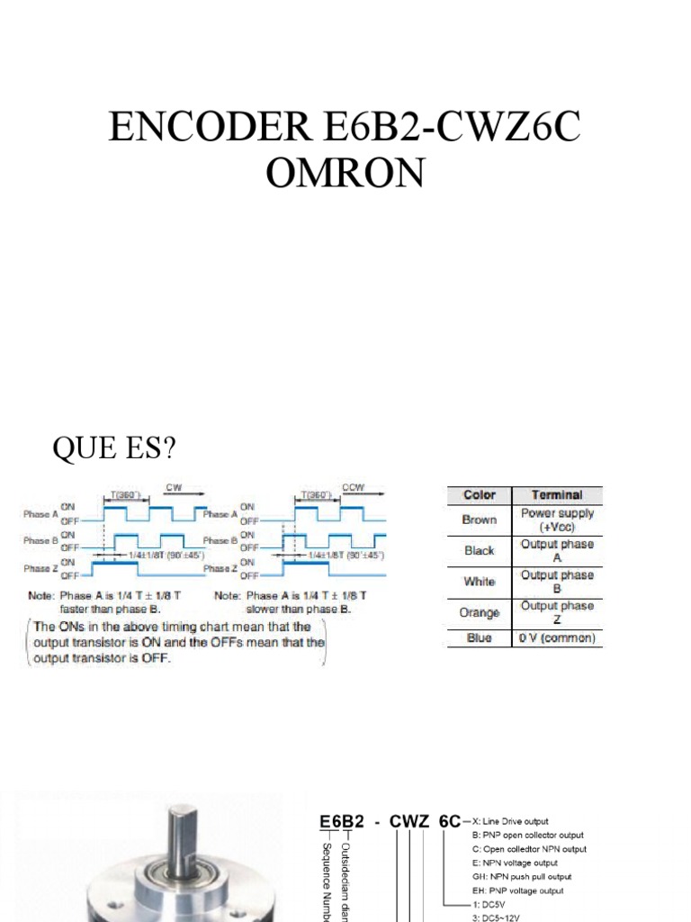 Encoder E6b2-Cwz6c Omron | PDF