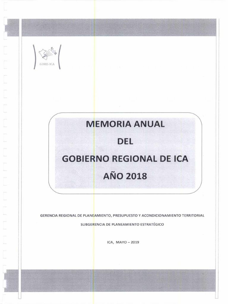Memoria Anual ICA 2018 | PDF | Gobierno local | Pobreza