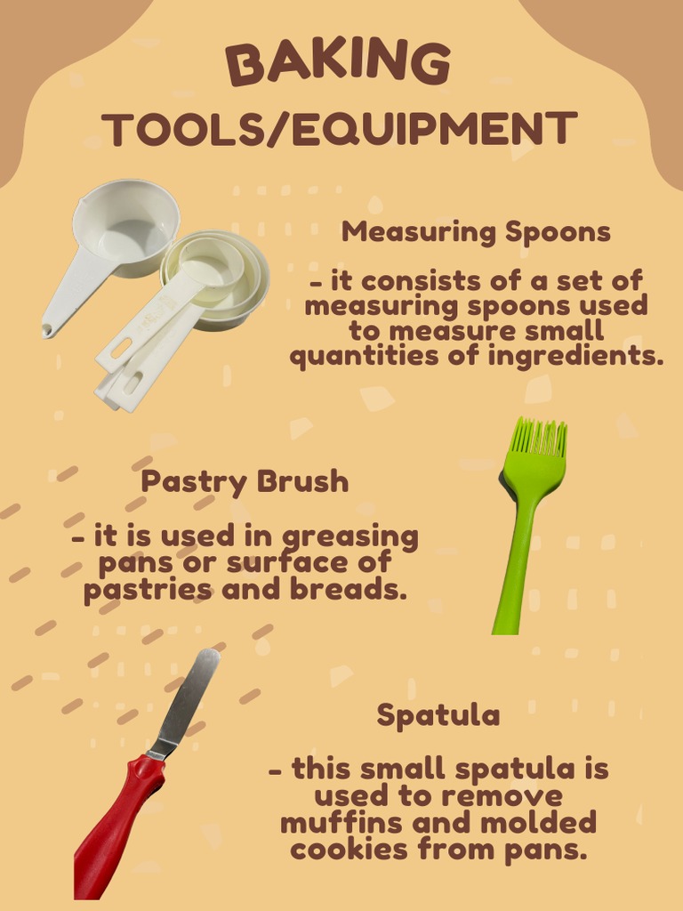 Baking Tools and Equipments | PDF | Cooking, Food & Wine