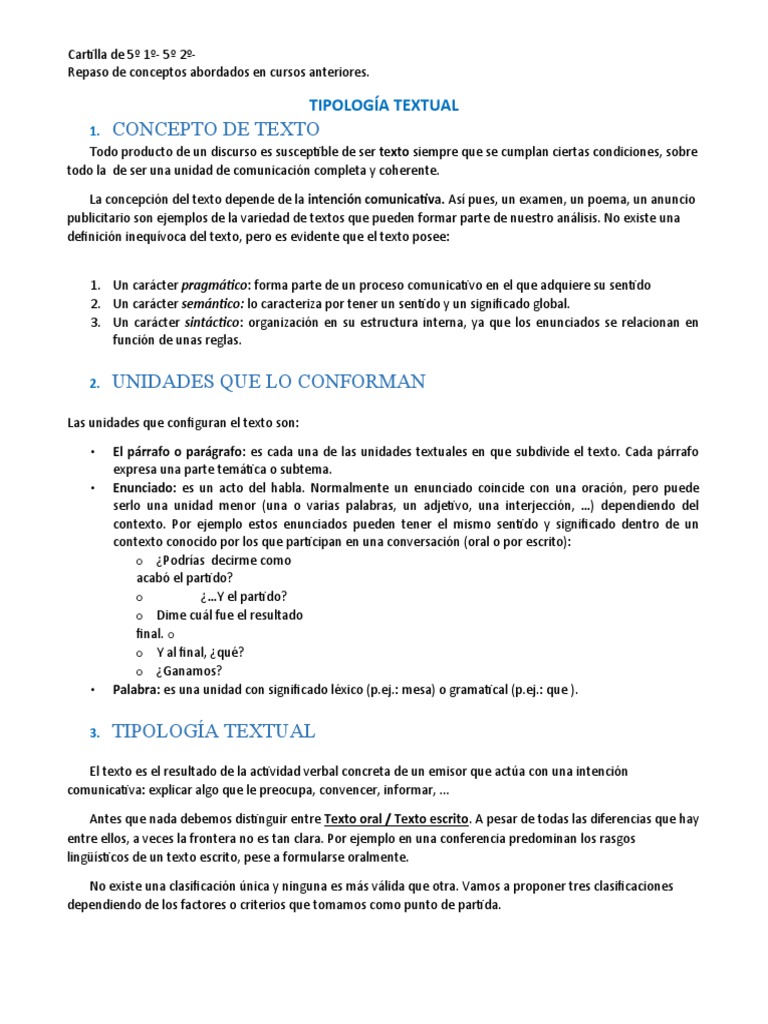 Tipologia Textual | PDF | Agua | Narración
