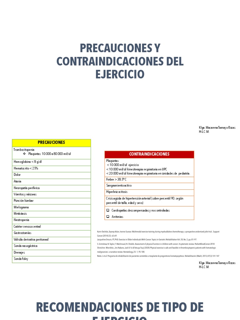 Precauciones y Contraindicaciones | PDF | Ritmo cardiaco | Fisiología