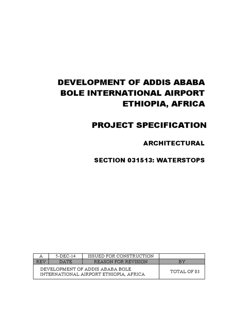 Section 031513 Waterstops PDF | PDF | Specification (Technical Standard ...
