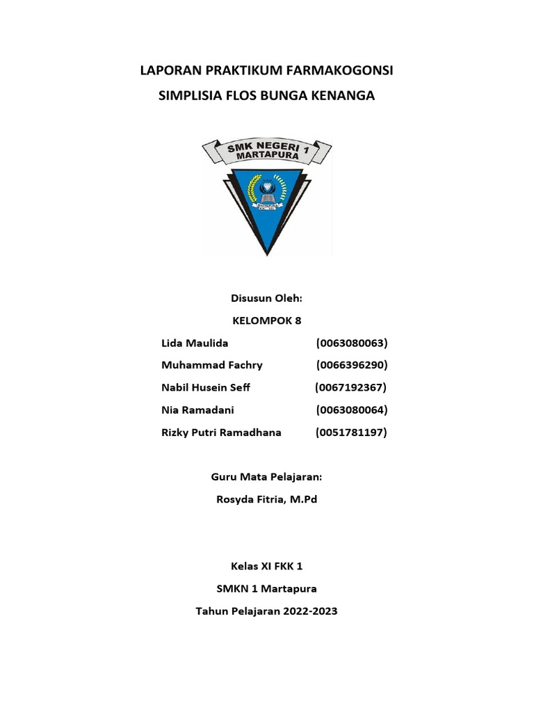 Pembuatan Simplisia Bunga Kenanga | PDF