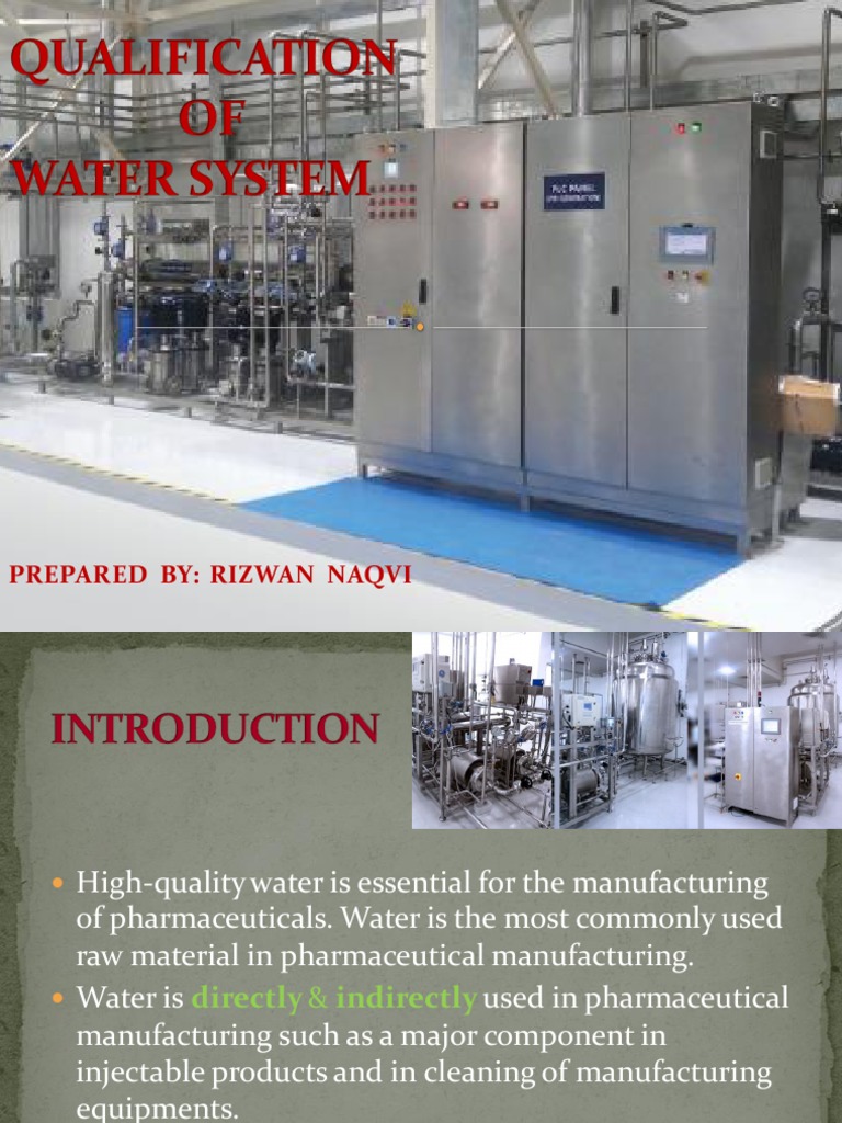 Qualification of Water System | PDF | Purified Water | Water