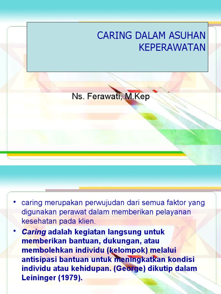 Caring Dalam Keperawatan | PDF