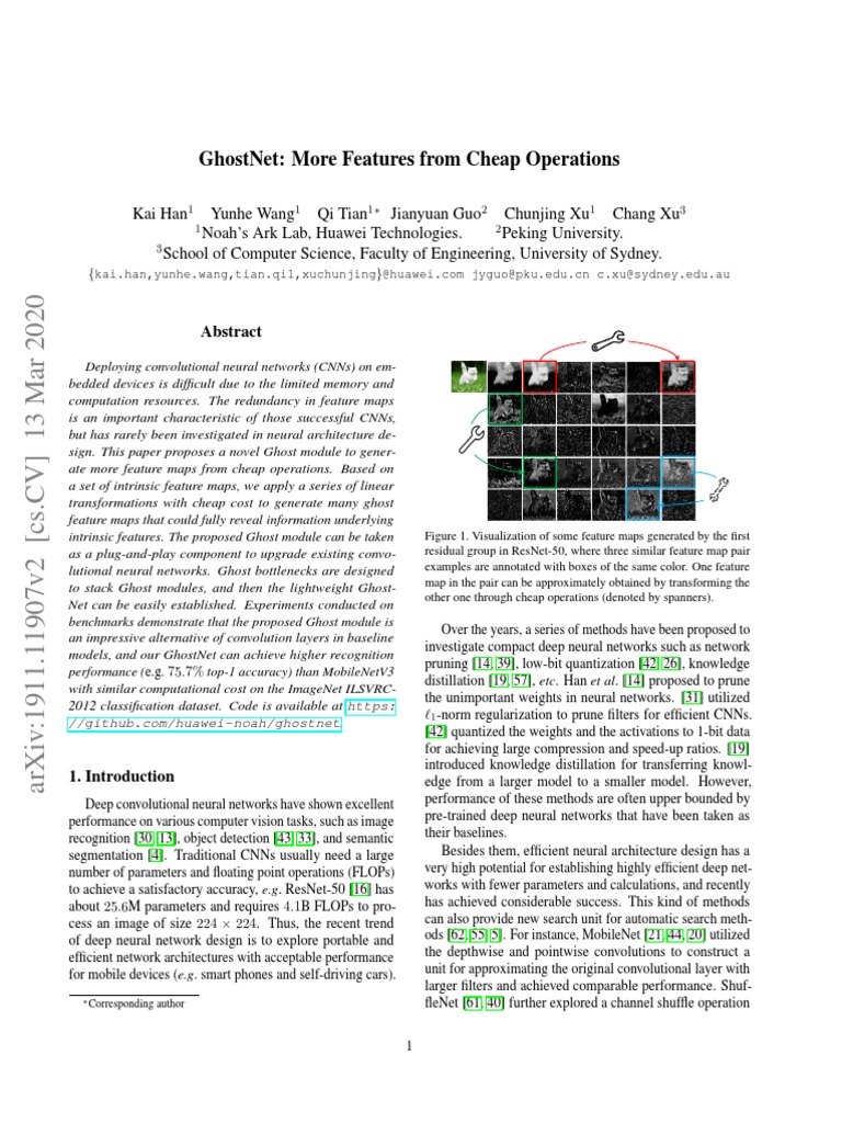 GHOSTnet | PDF | Deep Learning | Artificial Neural Network