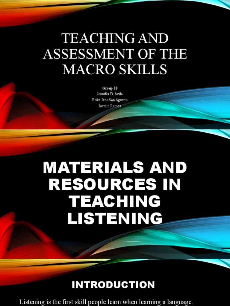 Teaching Listening Skills and Assessment | PDF | Reading Comprehension ...