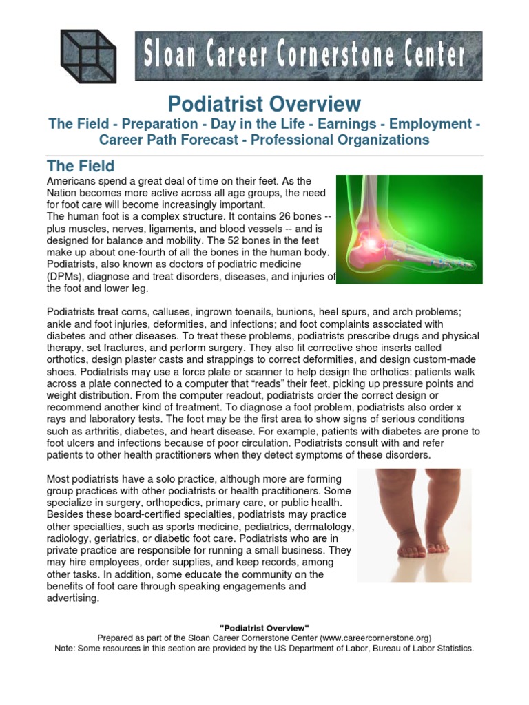 Podiatrist Career Overview and Insights | PDF | Residency (Medicine ...