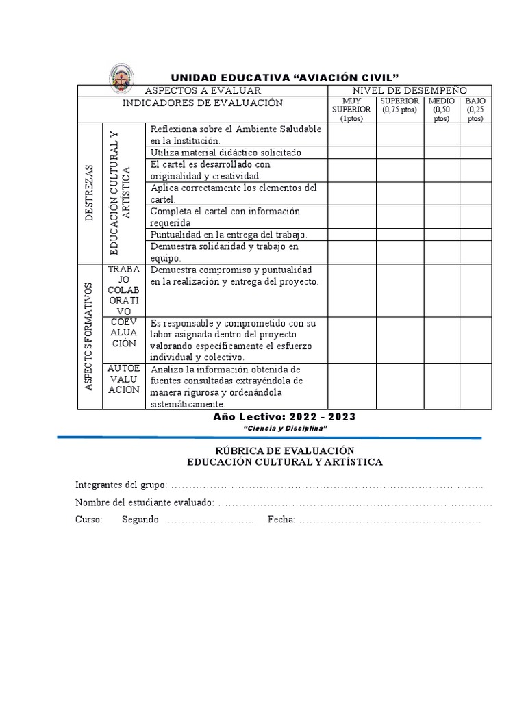 Rubrica Eca Segundo | PDF