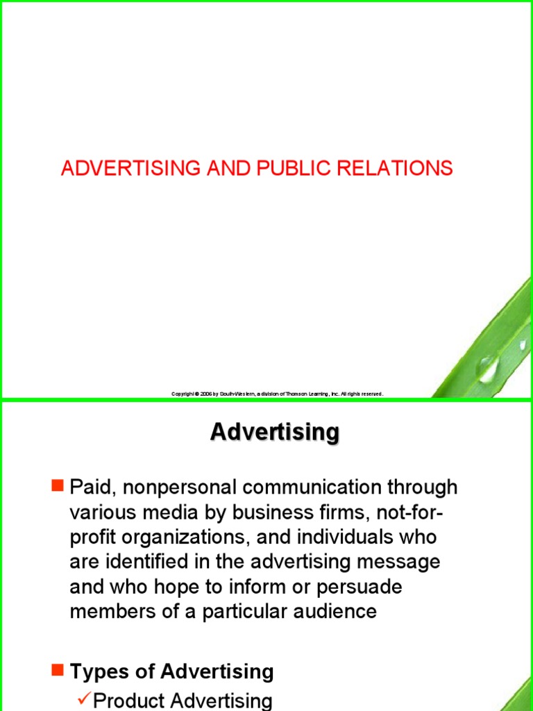 Advertising and Public Relations | PDF | Advertising | Brand