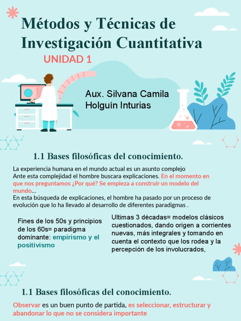 Presentación Unidad 1 | PDF | Conocimiento | Método científico