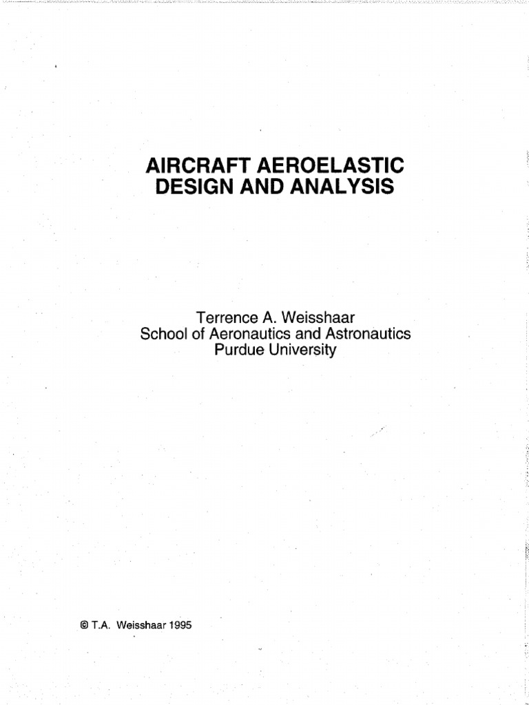 Terry Weisshaar-Aircraft Aeroelastic Analysis and Design | PDF