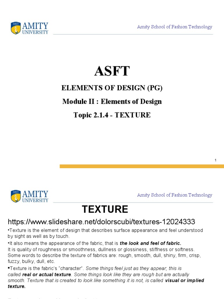 Q2 PPT4 (Textures) | PDF | Clothing | Textiles