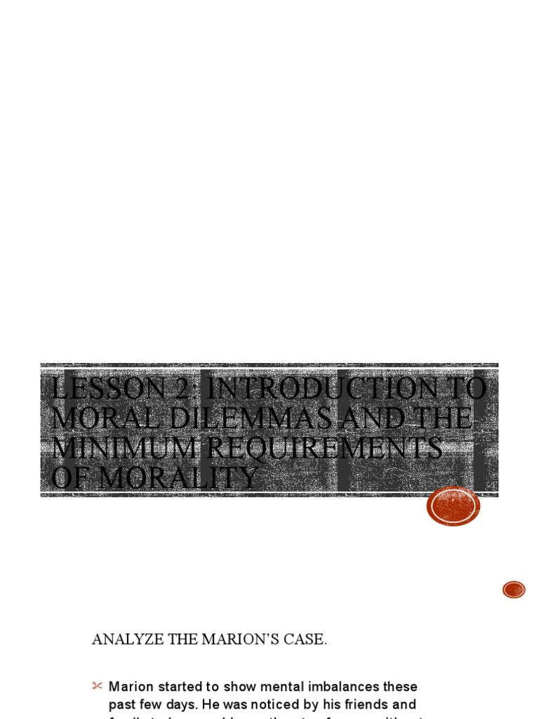 Understanding Moral Dilemmas in Ethics | PDF | Morality | Reason