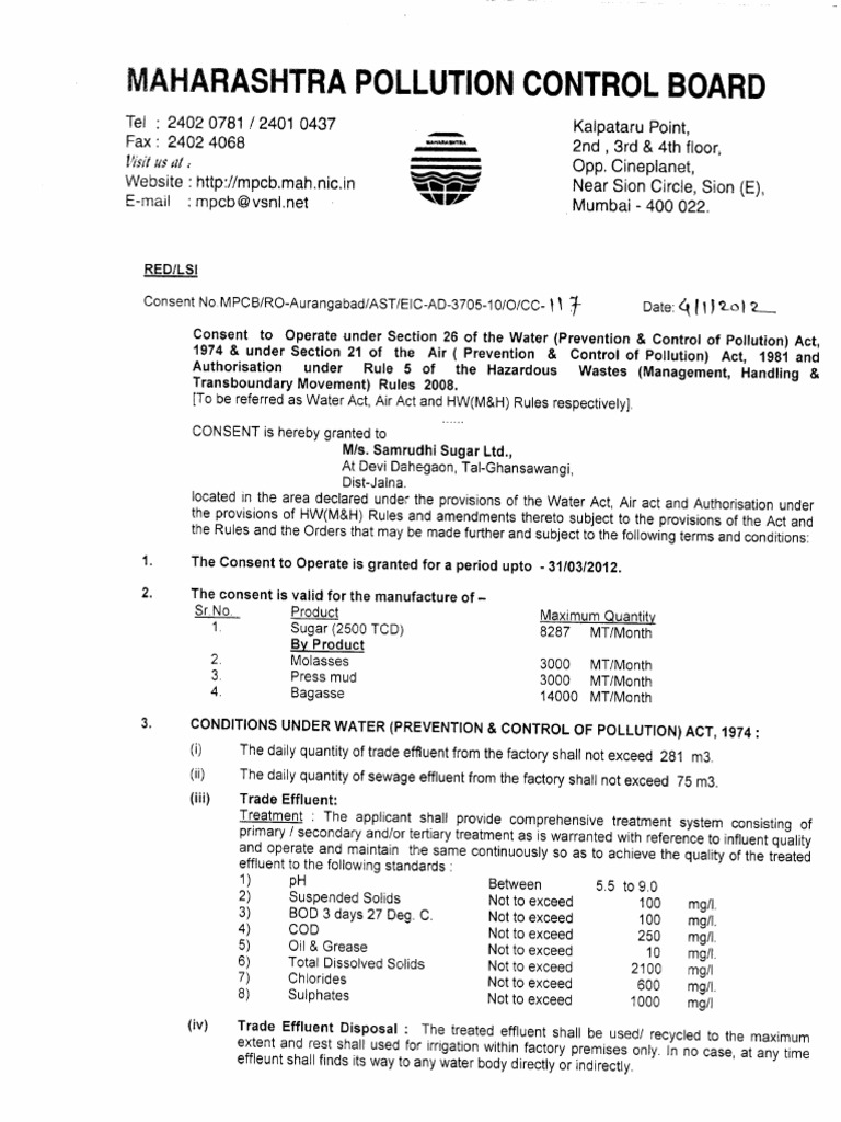 Sample Sugar Cto | PDF | Sewage | Waste