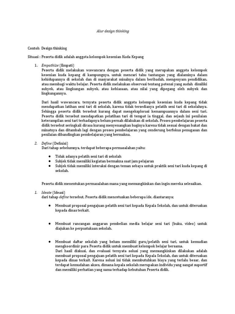 Alur Design Thinking Aktivitas 8 | PDF | Karier & Perkembangan