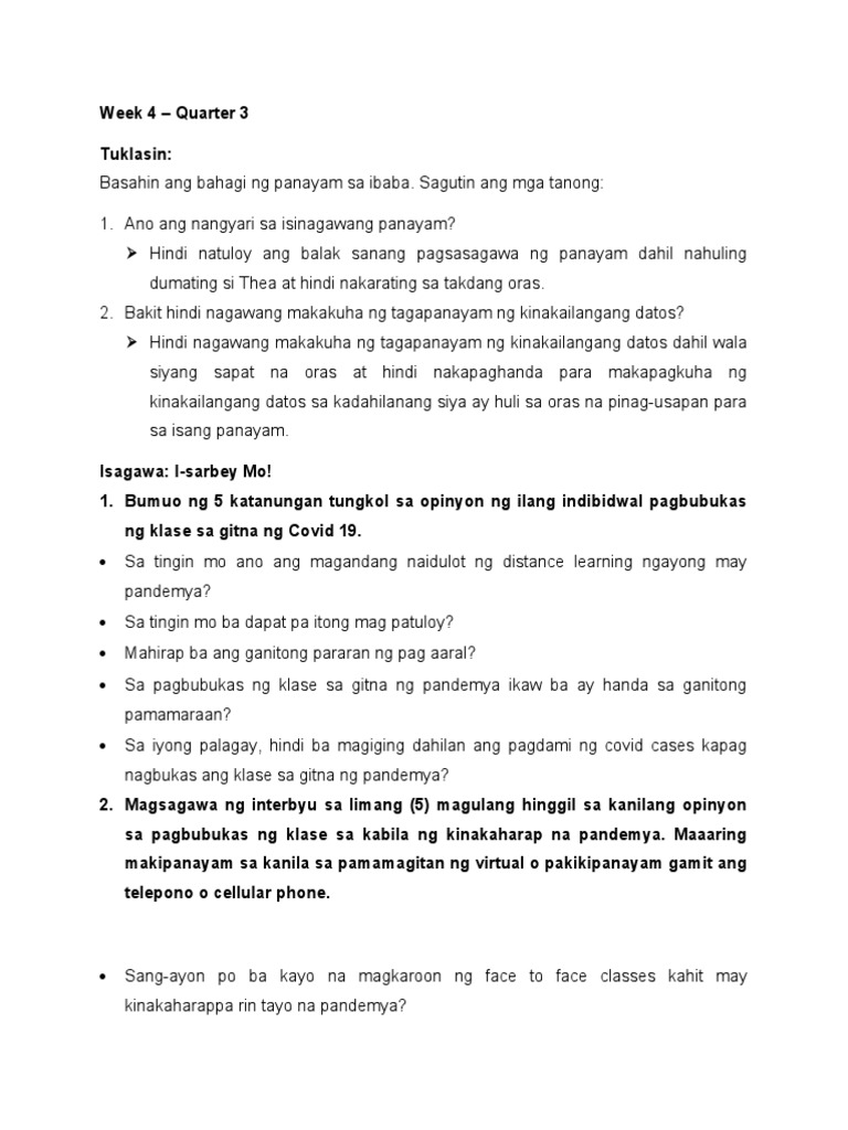 Week 4 Pagbasa | PDF