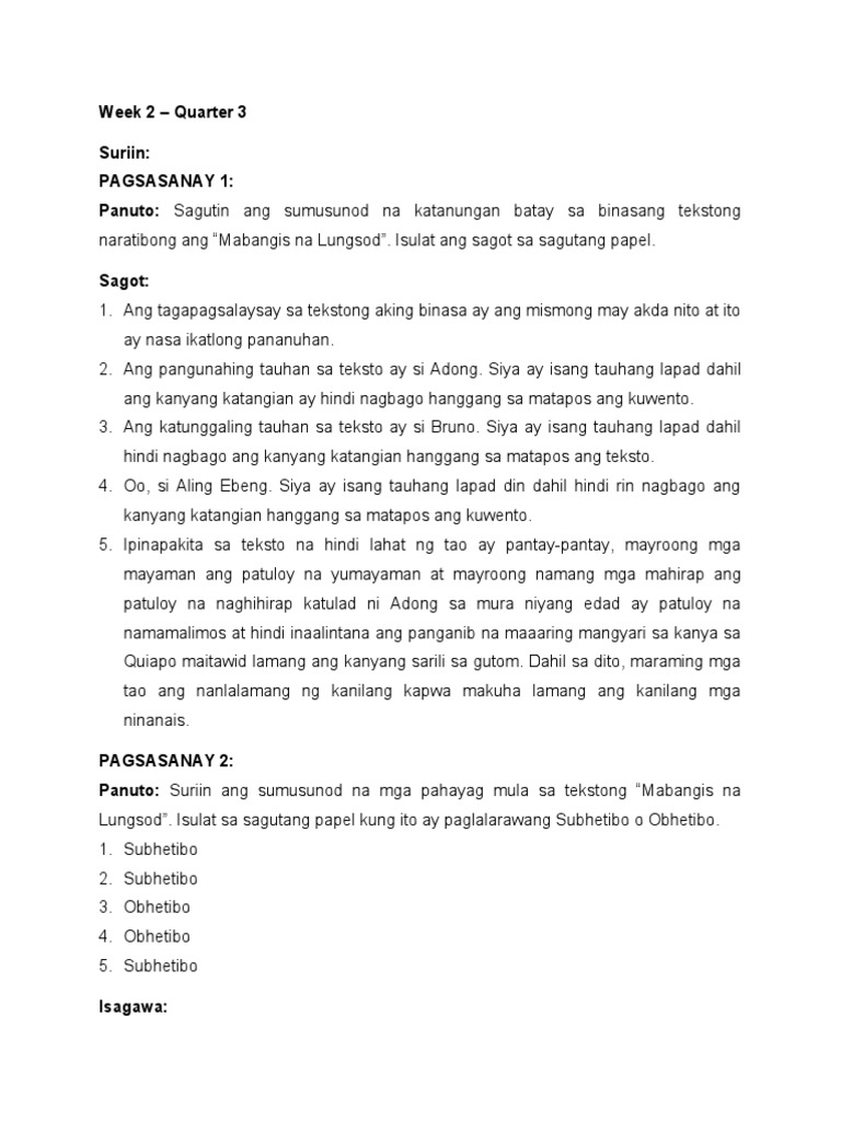 Week 2 Pagbasa | PDF