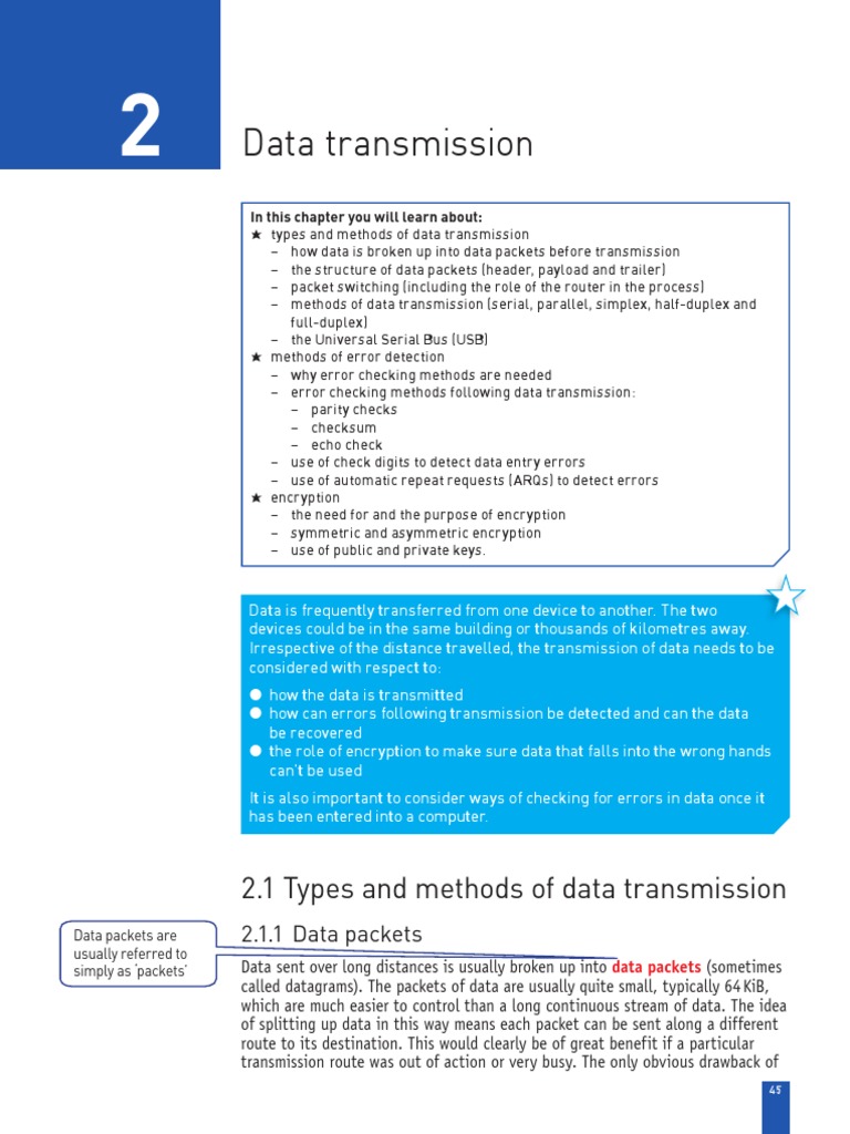 Exploring Data Transmission: A Breakdown of Packets, Error Detection, and Encryption | PDF ...