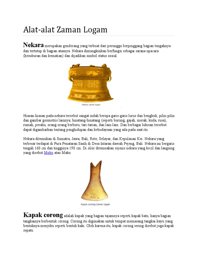 Zaman Logam | PDF | Sejarah