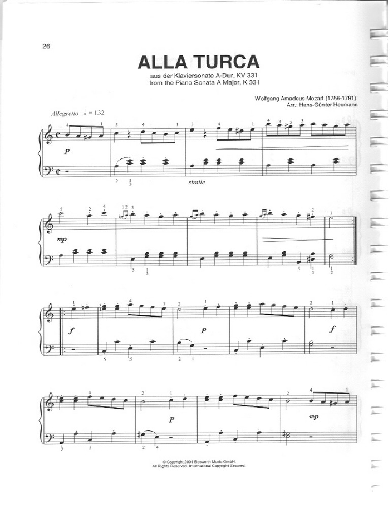 Alla Turca - Mozart | PDF
