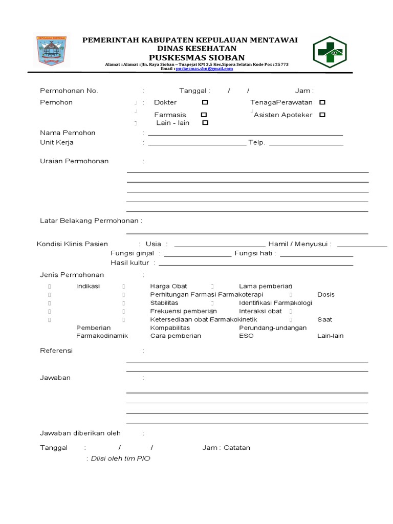 Form Pio | PDF | Kesehatan Holistik