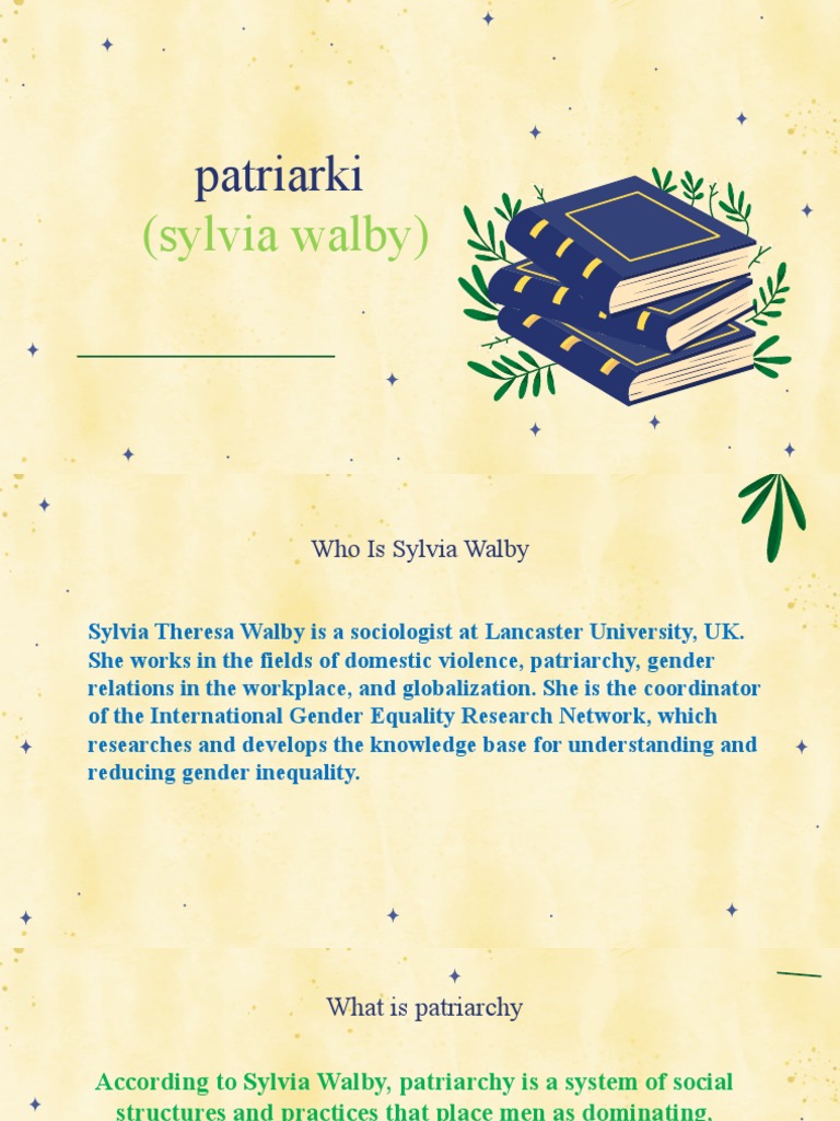 Patriarki Sylvia Welby | PDF | Patriarchy | Woman