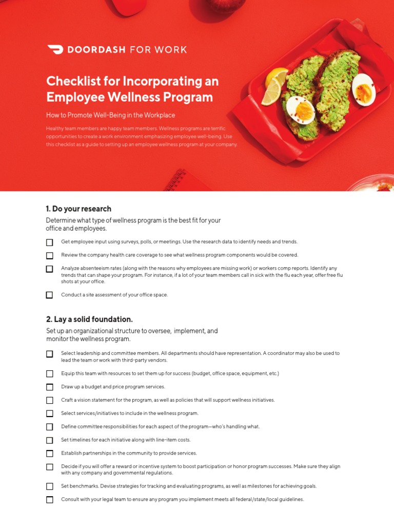 Checklist - Employee Wellness Program | PDF | Employment | Communication