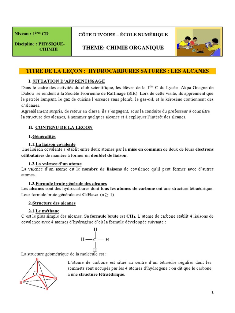 Hydrocarbures Saturés : Les Alcanes | PDF | Alcane | Chloroforme