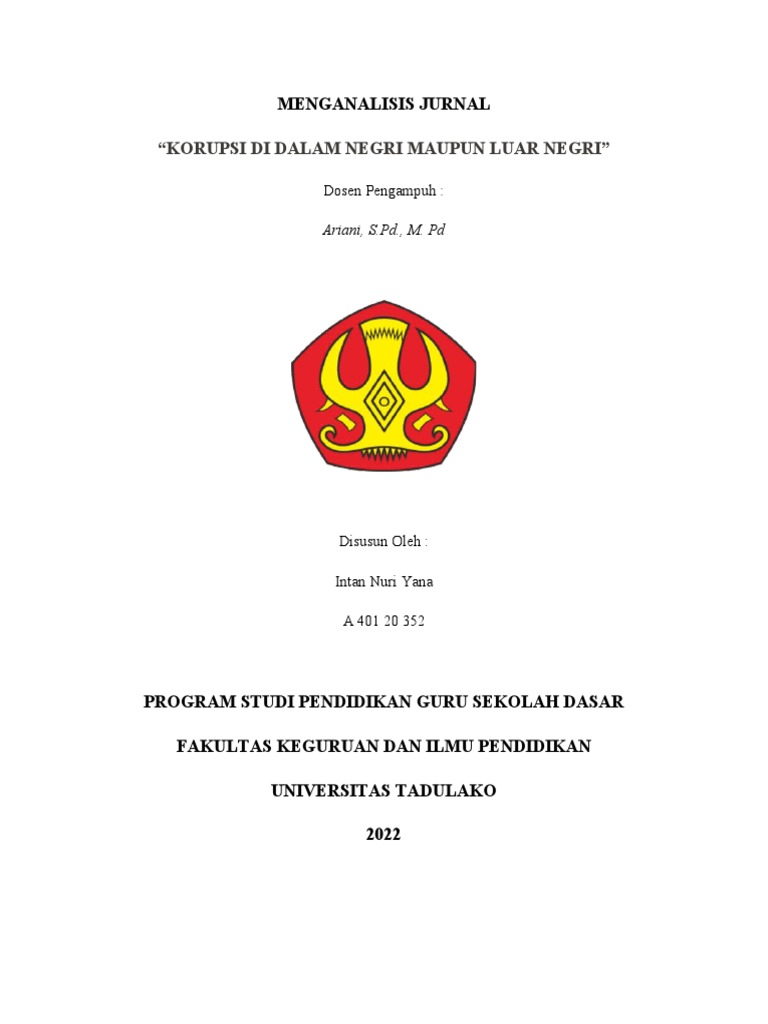 1 File Uts Pendidikan Karakter Dan Anti Korupsi | PDF | Pengelolaan Keuangan & Uang | Politik