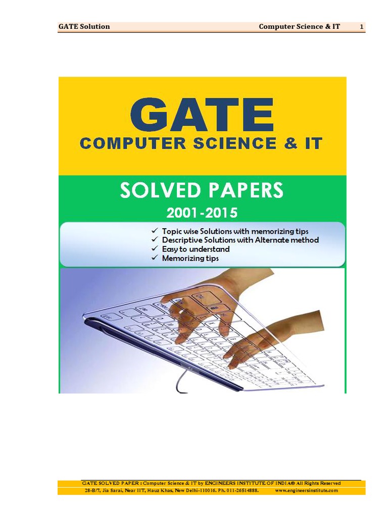 Gate Computer Science It Solved Paper 2001 2015 Pdf Queue Abstract Data Type Matrix
