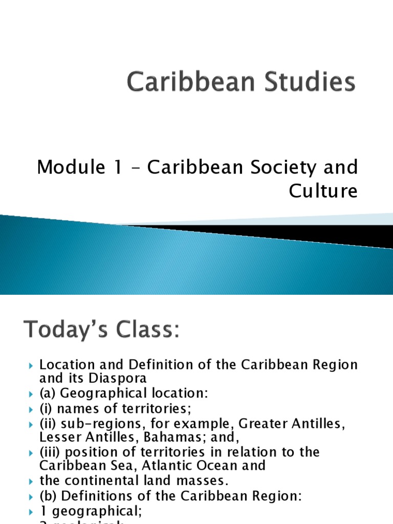 Caribbean Studies 6 Locating and Defining The Caribbean | PDF ...