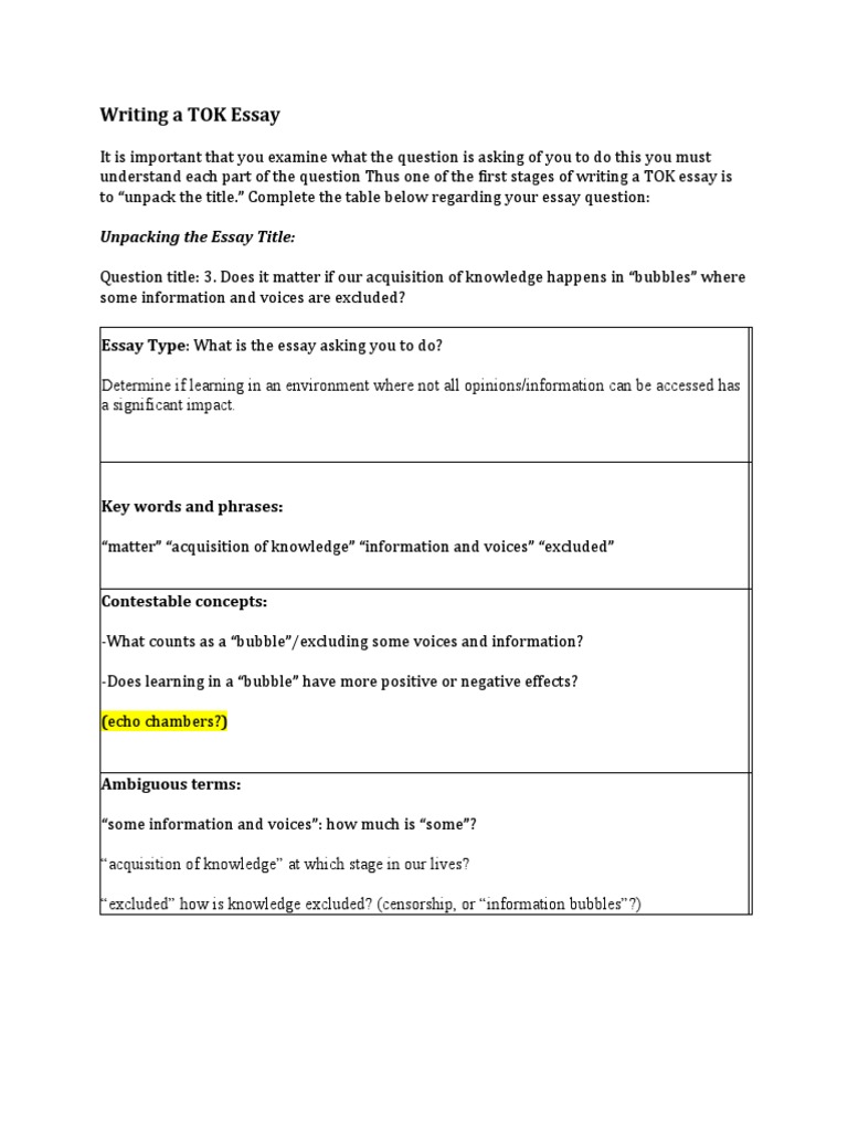 Unpacking Essay Amy | PDF | Question | Knowledge