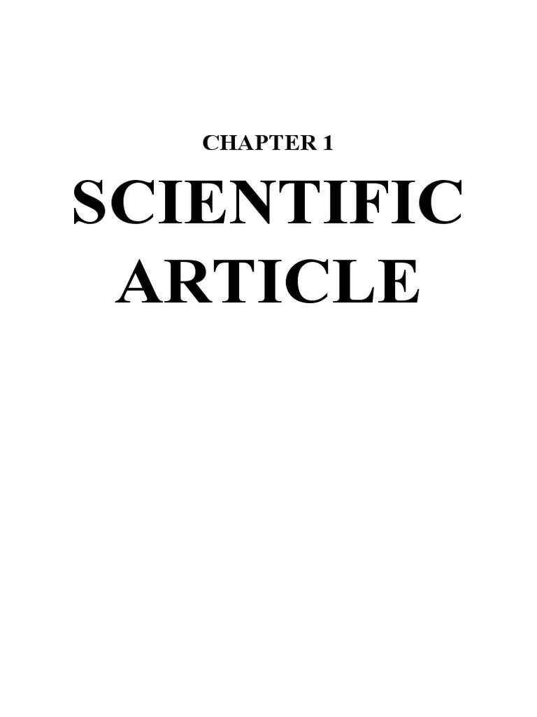 Chapter 1 Scientific Article | PDF | Academic Journal | Citation