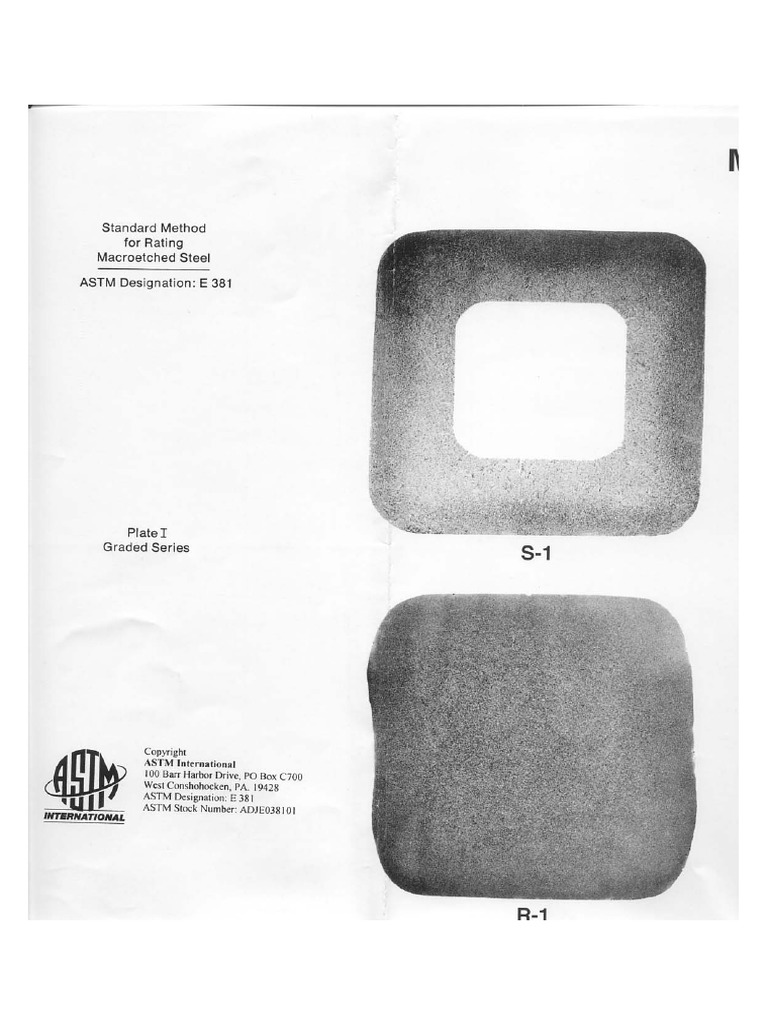 ASTM E381 Plate I | PDF