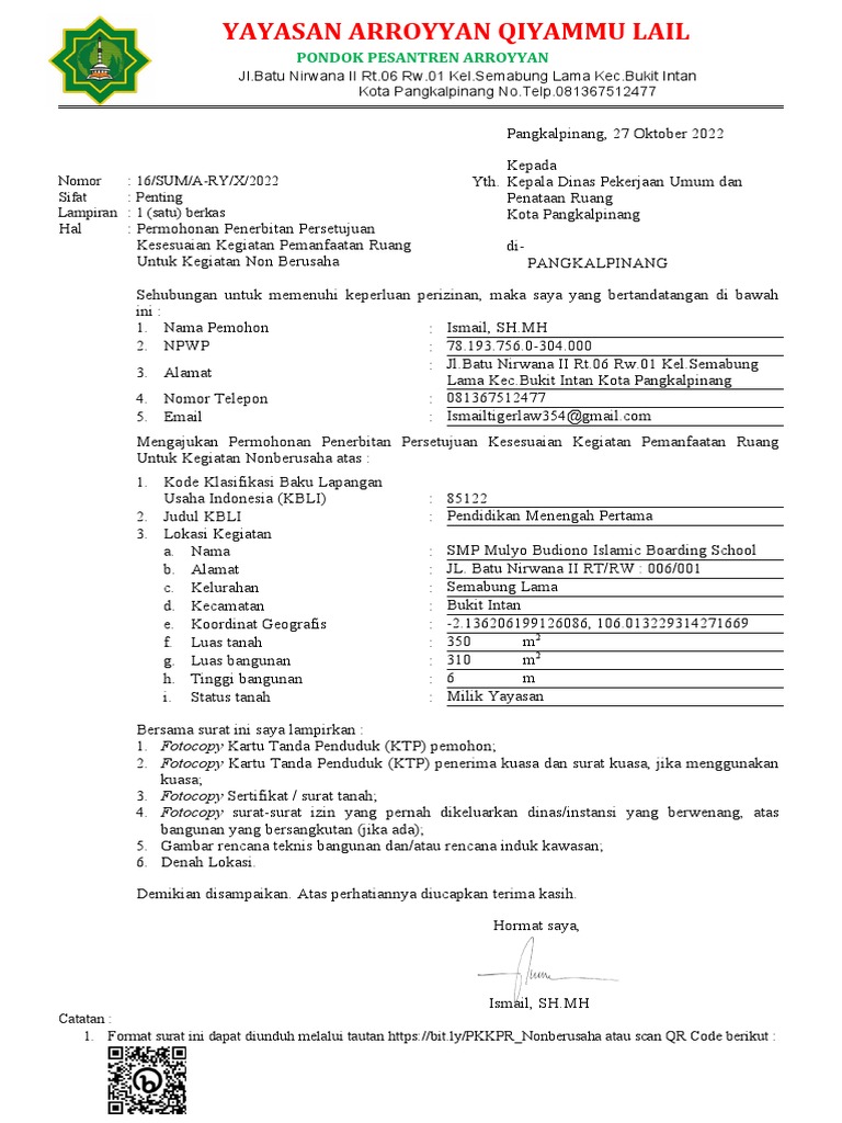 Pengajuan KKPR | PDF