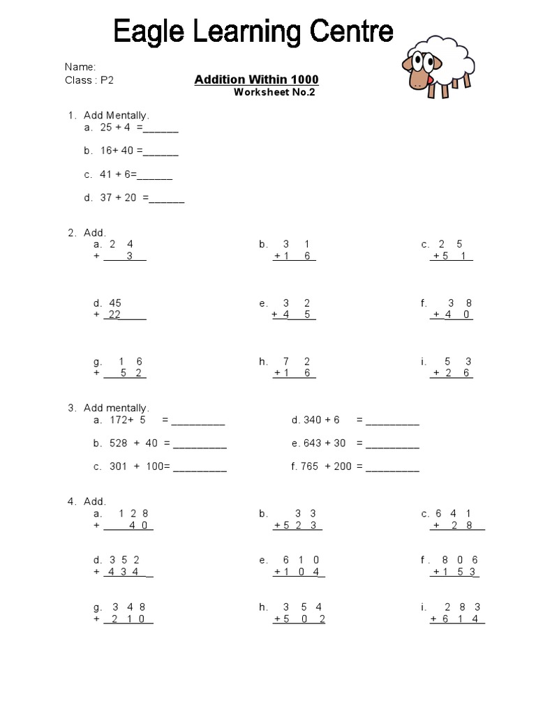 Addition-2 Within 1000 p2 | PDF