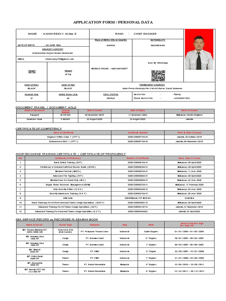 Cv. Ilham Resky | PDF | Ship Types | Merchant Navy