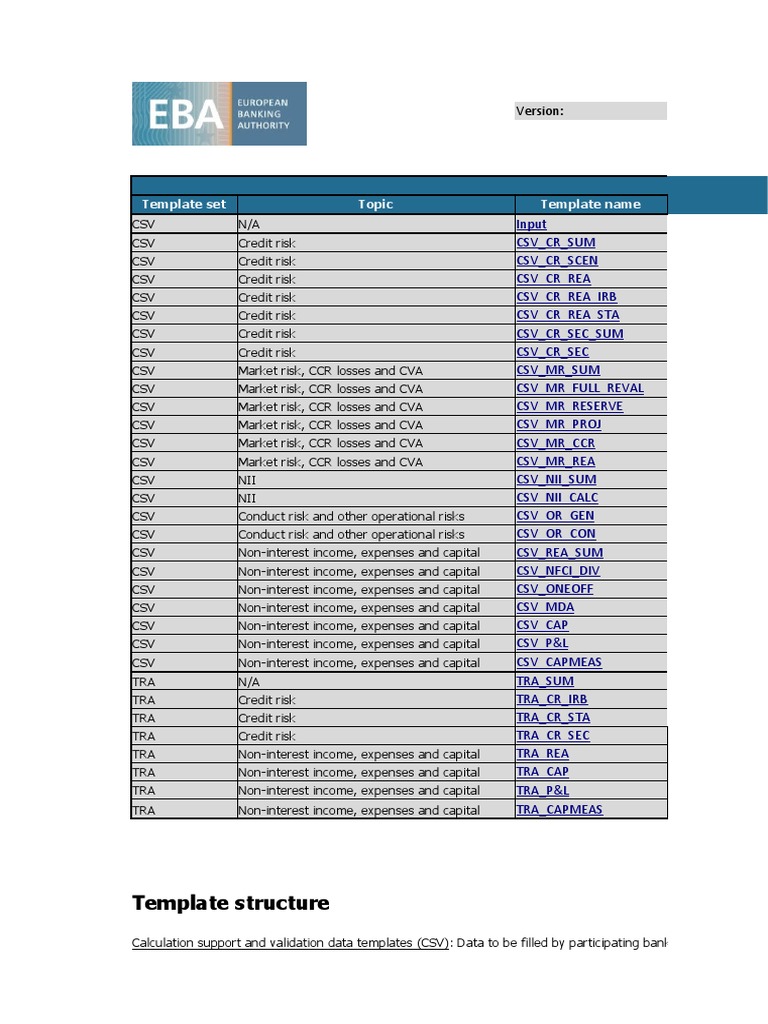2020 EU-wide Stress Test - Draft Templates | PDF | Risk | Stress Test ...