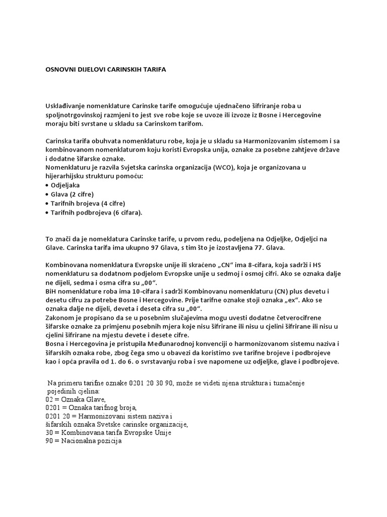 Carinski Sistemi | PDF