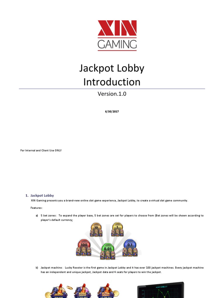 Jackpot Lobby Introduction - v1.0 | PDF | Slot Machine | Computing
