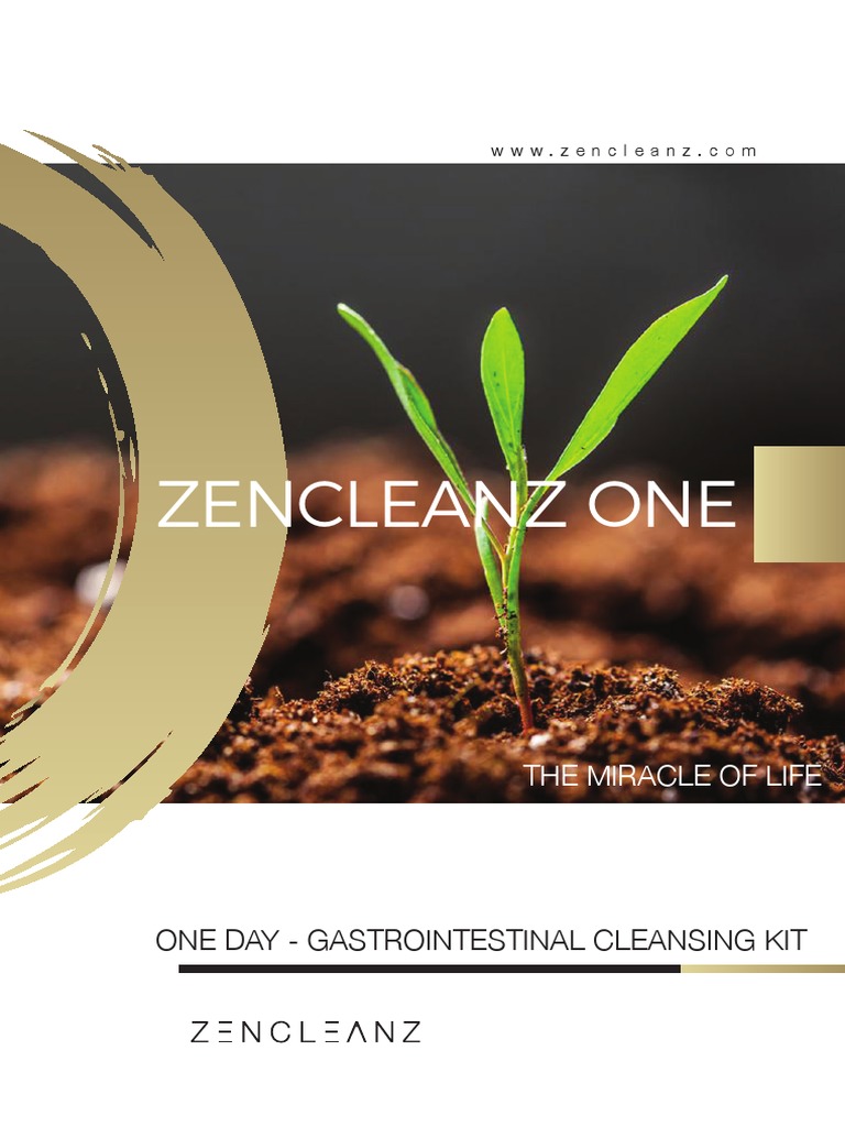 ZENCLEANZ ONE Manual | PDF | Abdomen | Gastrointestinal Tract