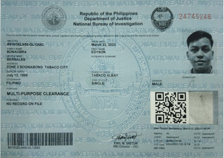 Bonaobra Edyson Nbi | PDF