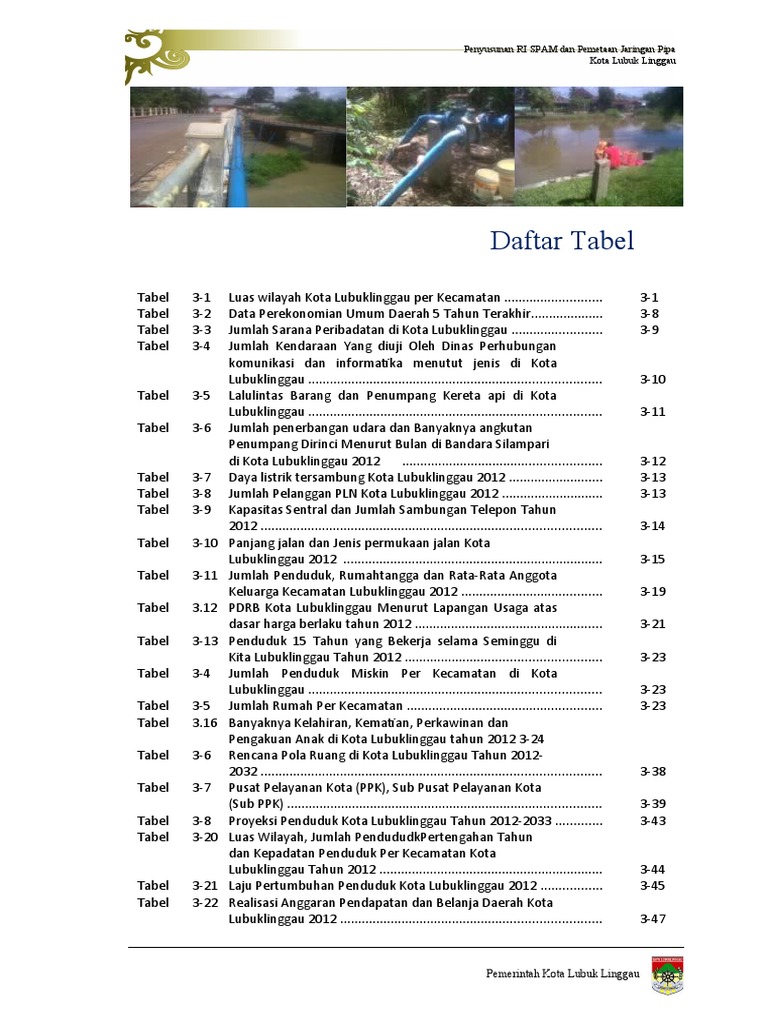 02 Daftar Tabel | PDF