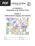 Chapter 2 - Mathematical Language and Symbols | PDF | Set (Mathematics) | Function (Mathematics)