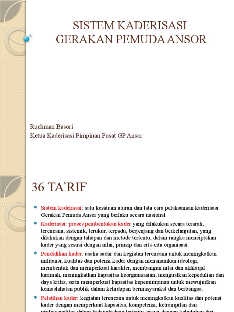 Sistem Kaderisasi GP Ansor | PDF | Pengembangan Diri