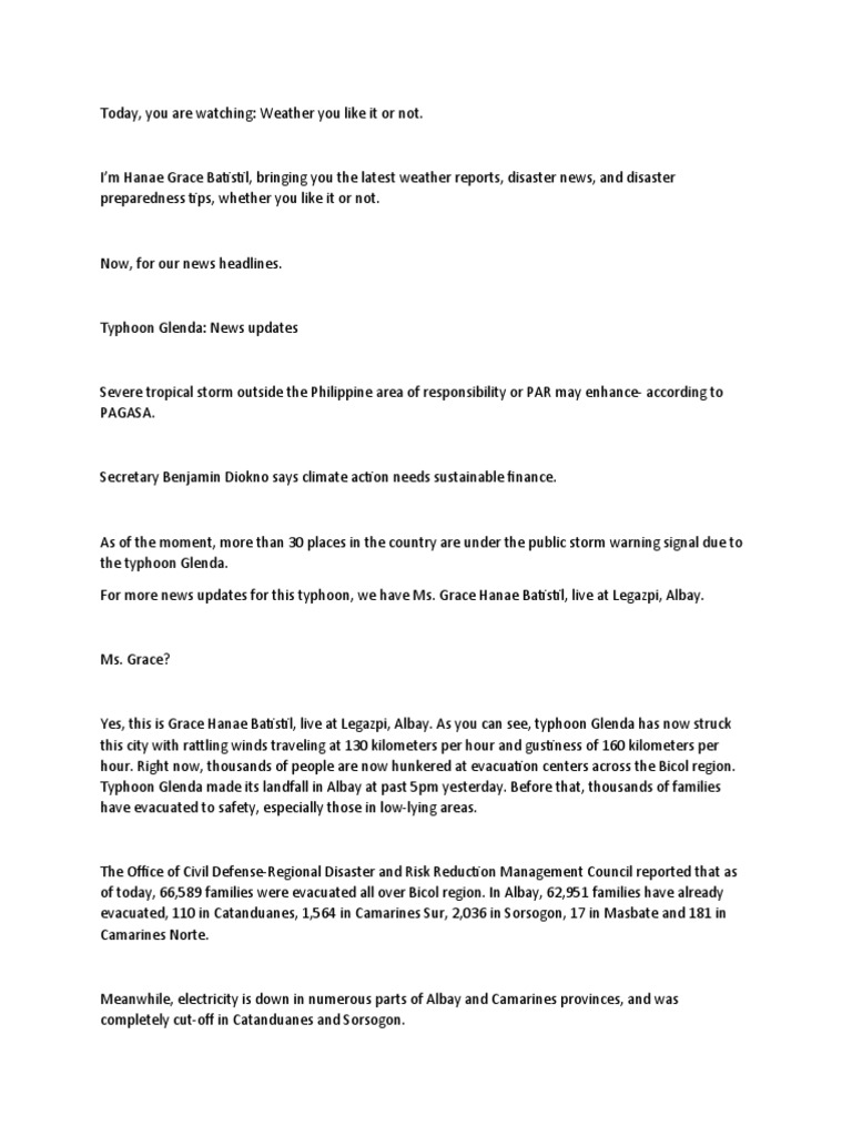 DRRR Script | PDF | Emergency Management | Vortices